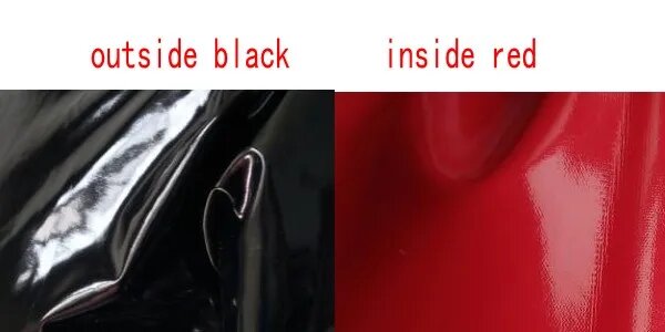 Двусторонняя одежда из ПВХ, мешок для мам с внутренними рукавами, XL, black inside red, men