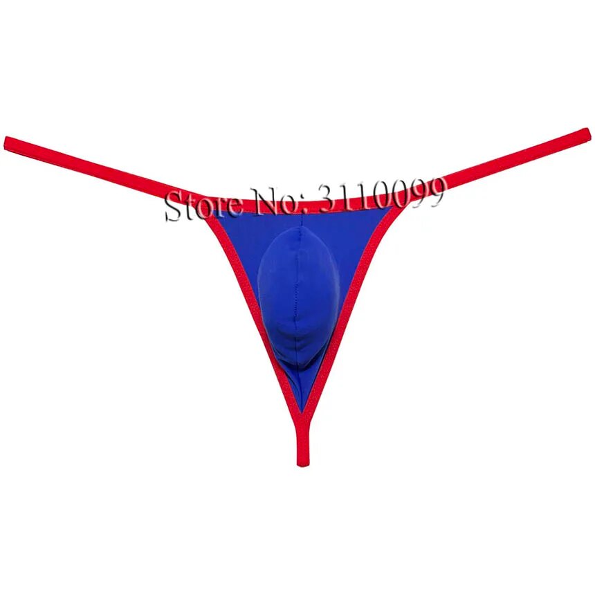 Мужские стринги из нейлона и спандекса М, Синий, Синий