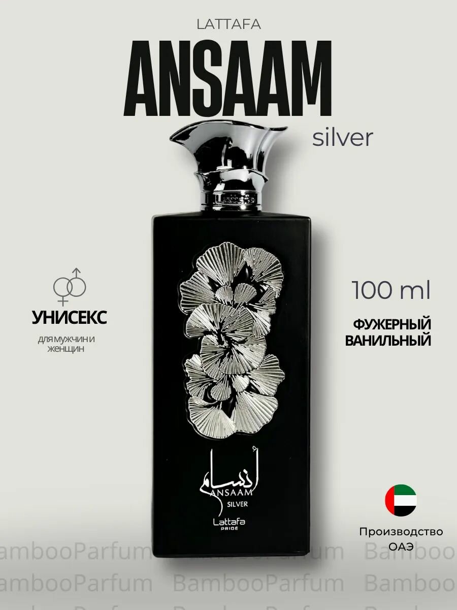 Духи мужские арабские Ansaam Silver 100 мл