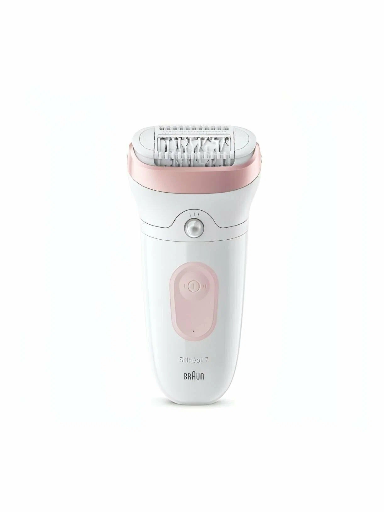 Эпилятор Braun S7 SE7-000, розовый/ белый, 1 насадка, 2 скорости, кнопочный