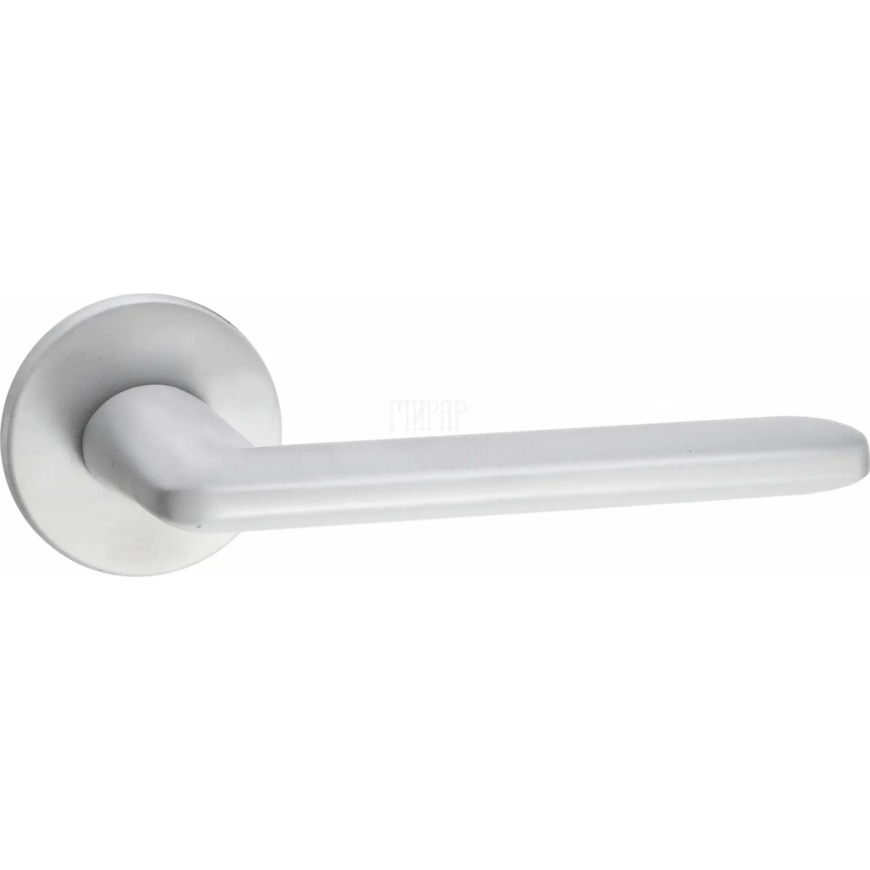 Дверные ручки Puerto (Пуэрто) "Ристретто", серия SLIM INAL 546-06 (slim) на тонком круглом основании матовый супер белый