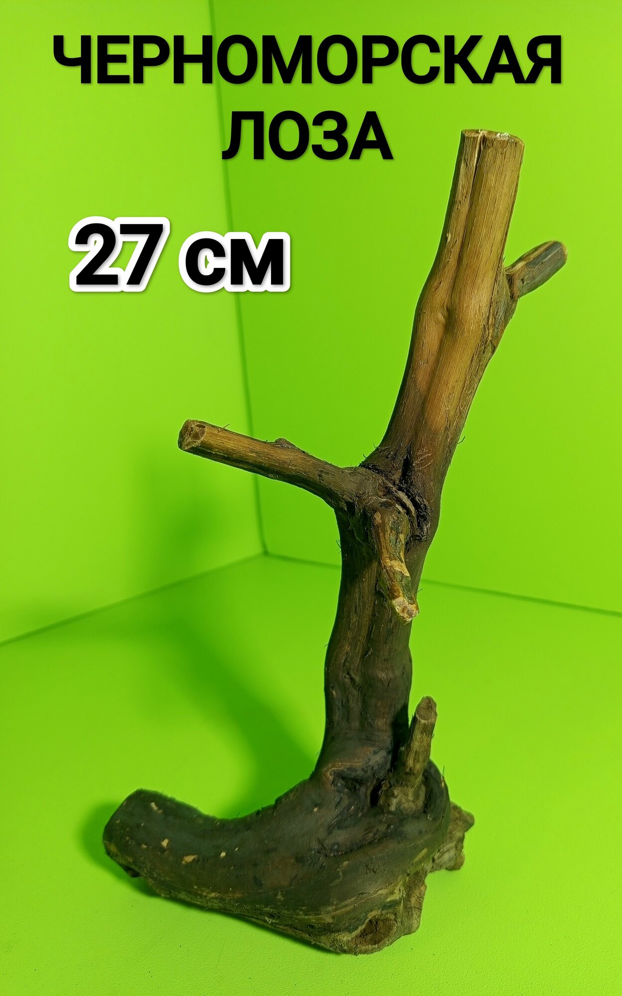 Декорация виноградная лоза черноморская мини для аквариума, террариума, вольера, дизайна и творчества. Натуральная коряга.