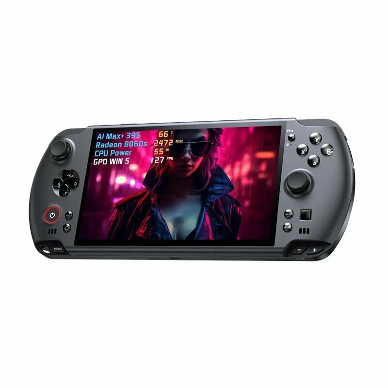 GPD win5 Игровая консоль Handheld-консоль Съёмный аккумулятор,2 ТБ, черный, оливковый,64, AMD AI MAX395