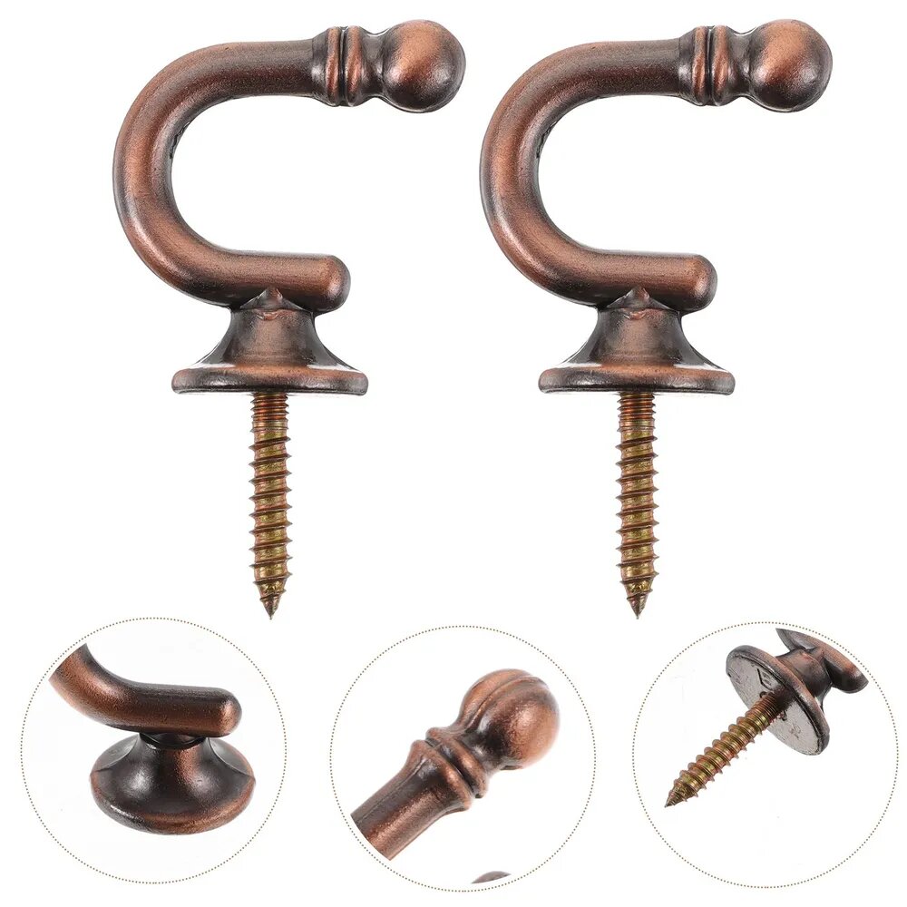 4 Штуки Крючков для Занавесок, Из Цинкового Сплава, Для Декоративного Использования