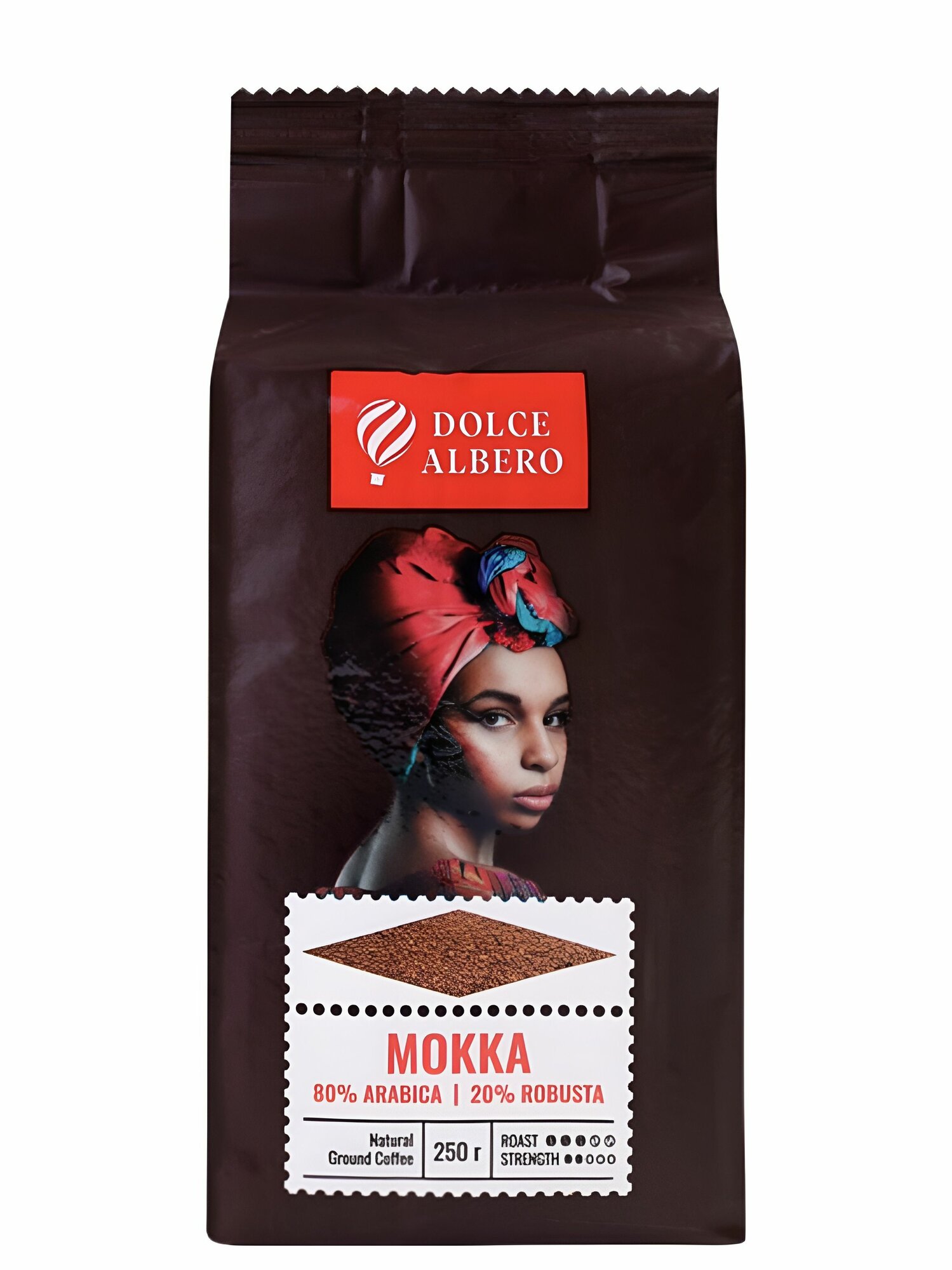 Кофе молотый Dolce Albero Mokka, 250 гр.