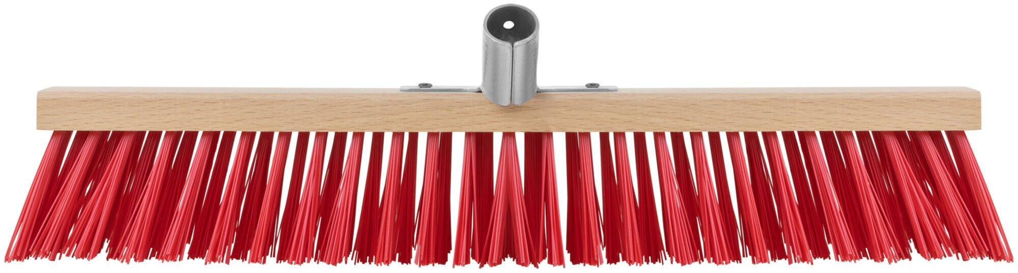 Щетка уличная Профи деревянная, жесткая щетина, металлическая тулейка под углом, 5-ти рядная, 500х65