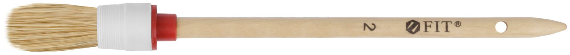 Кисть круглая, натуральная светлая щетина 2 ( 20 мм)