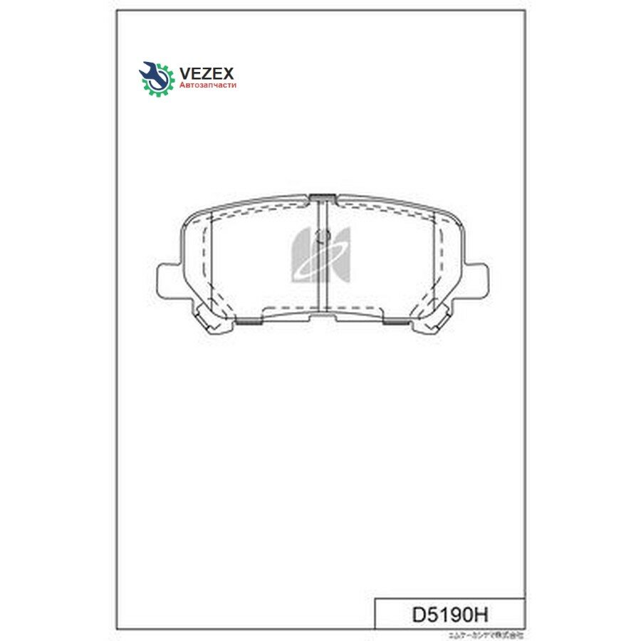 KASHIYAMA D5190H Колодки тормозные задн. Honda Pilot USA, Acura ZDX 3.5,3.7 09- D5190H