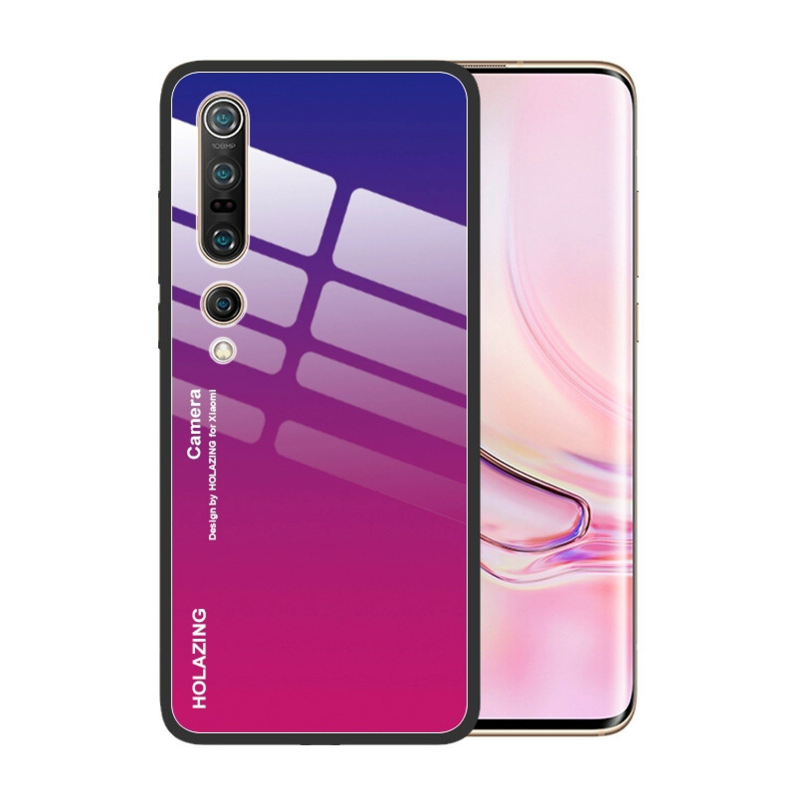 Чехол-бампер MyPads для Xiaomi Mi 10 и Mi 10 Pro из закаленного стекла с градиентным эффектом