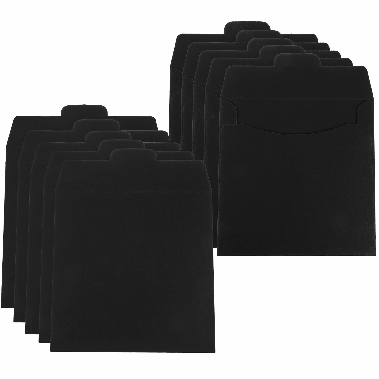 Чёрные Конверты Для Оптических Дисков Из Крафт-Бумаги Для Хранения 20 Штук