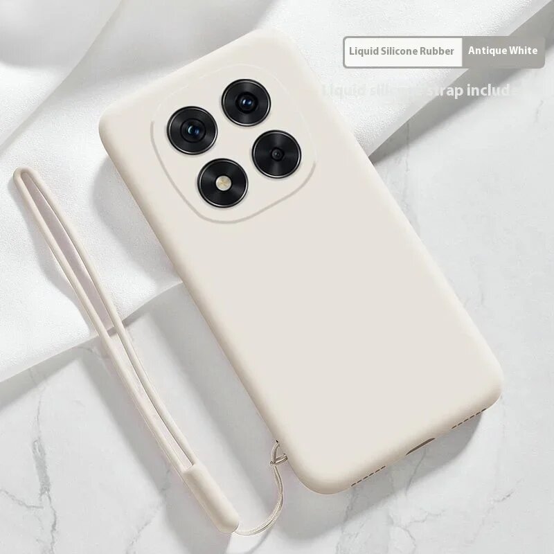 Жидкий силиконовый чехол для Redmi Note 15 Pro 4G, матовый, противоударный, с ремешком, для Xiaomi Redmi Note 15/15 Pro