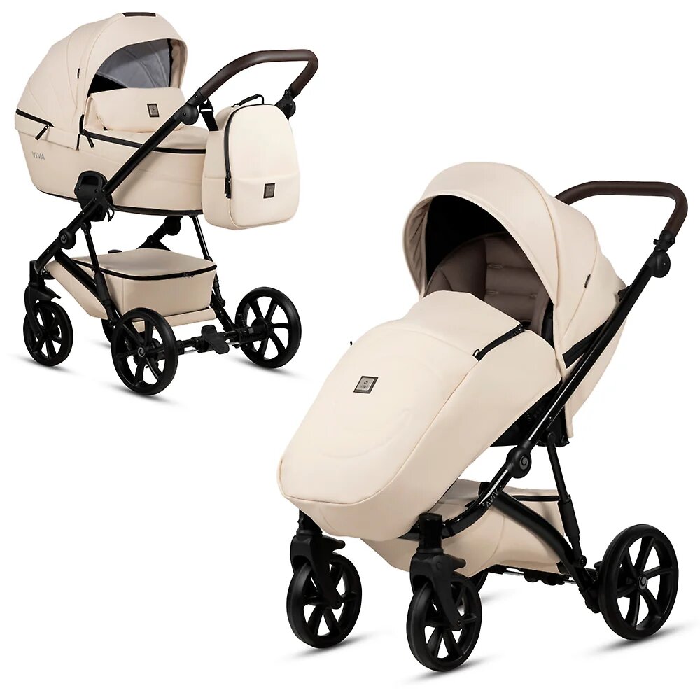 Детская коляска 2в1 Tutis Viva 5+, цвет Vanilla / Eco (Молочный), артикул производителя 1452086