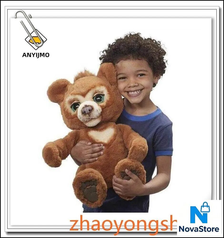 Интерактивный мишка ANYIJMO от Hasbro, бестселлер, плюшевая игрушка для мальчиков
