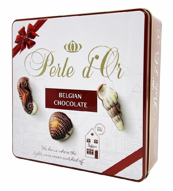 Шоколадные конфеты BELGIAN ракушки "Perle d'Or" /жесть/ 390г