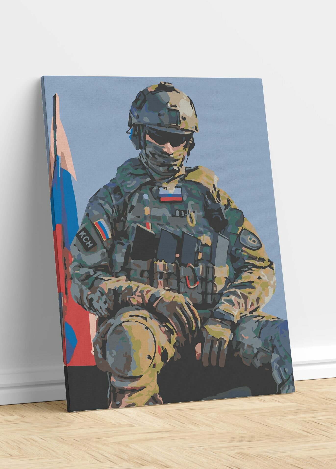 Картина по номерам 40х50 Российский солдат