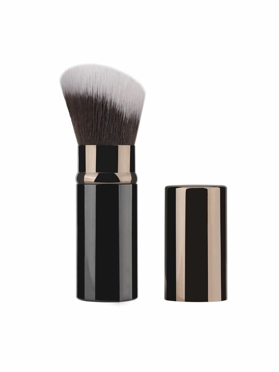 Кисть со скошенным краем для нанесения пудры/румян в футляре, подарок подруге, маме, женщине.