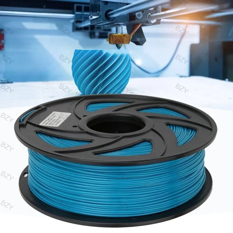 TPU пластик для 3D принтеров синего цвета, бобина, 75 г, для 3D печати — фото 1
