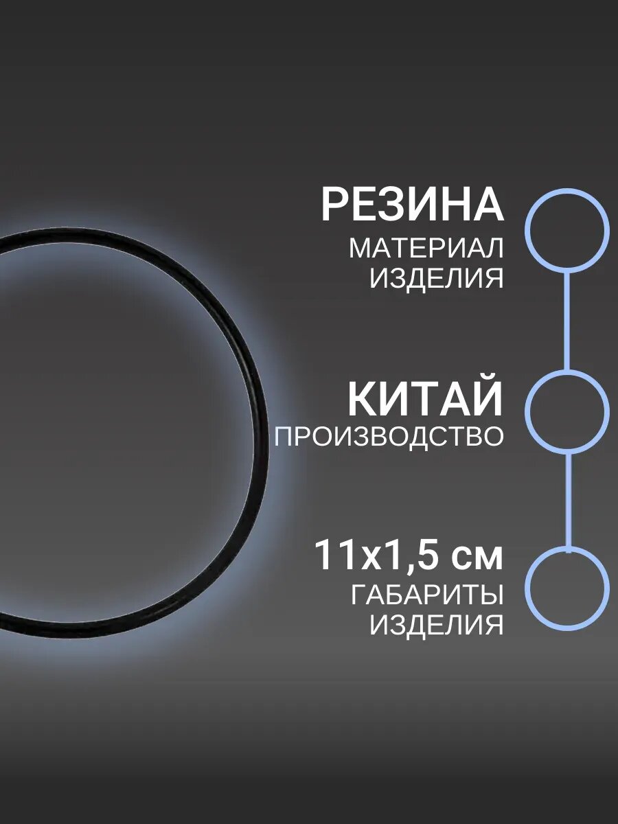 Кольцо уплотнительное Посейдон 19010, для колбы Big Blue, черное, 1 шт — фото 1