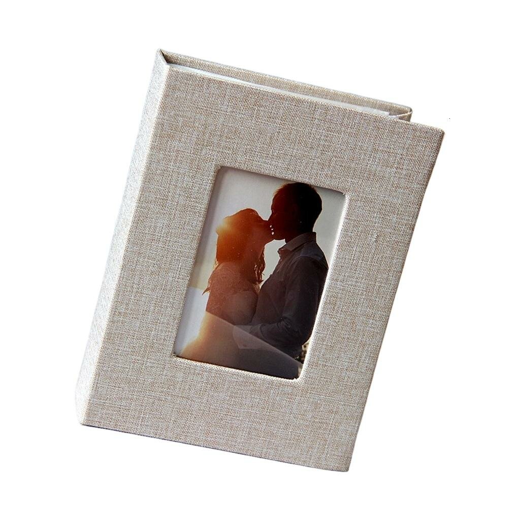 Мини-фотоальбом 4×6, 50 страниц, Бежевый - 6 дюймов 100