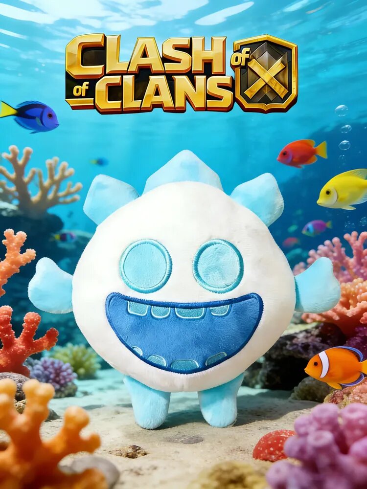Мягкая игрушка Clash of Clans / Clash Royale: Ледяной дух (Ice Spirit), 9 см
