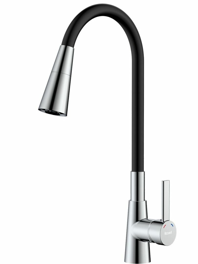 Смеситель Rossinka Z35-39-Black для кухонной мойки