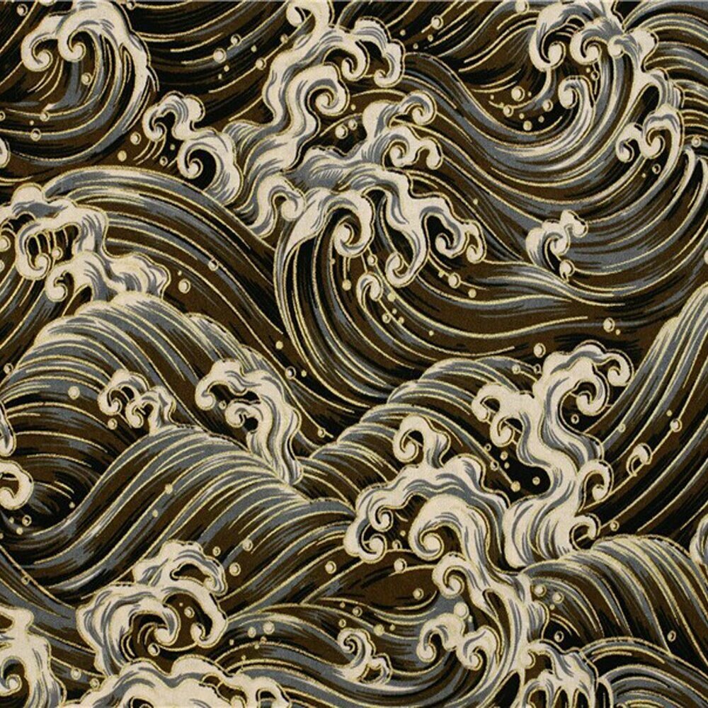 100% Хлопок, Ткань В Японском Стиле С Горячим Тиснением, Волнистый Принт Для Cheongsam Tang, Китайское Платье