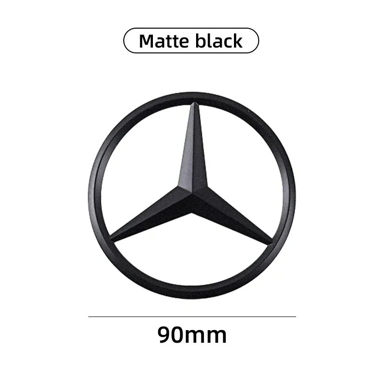 Наклейка-эмблема на заднюю часть автомобиля Mercedes-Benz (9 см, ABS) для моделей S320, W164, W203, W204, W168, C180, E320, A200, CLA, CLK, CLS, ML