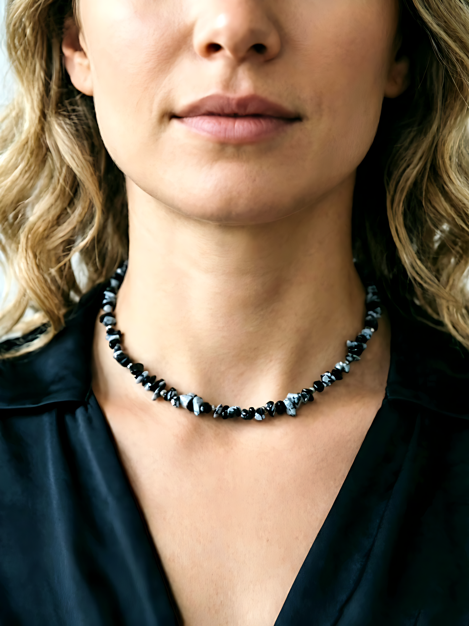 Чокер, обсидиан