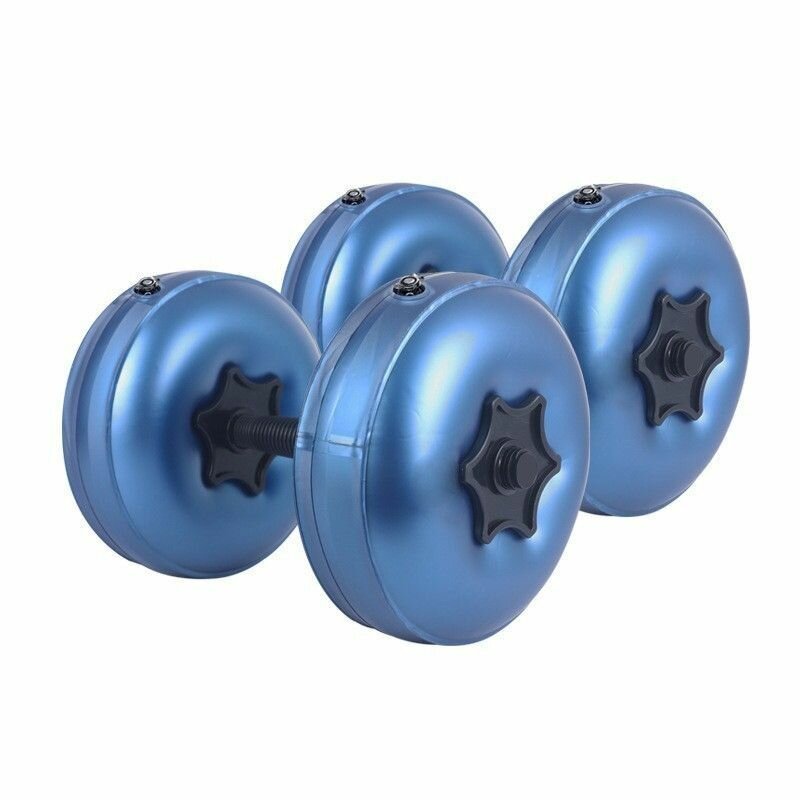 Набор водяных гантелей 8-10 кг (пара) Регулируемый вес, Портативные для дома и путешествий, Силовые тренировки Синий( без надписей)