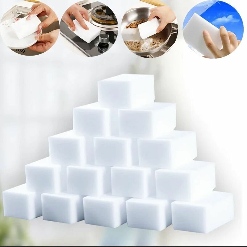 20 шт Меламиновая губка Многофункциональная чистящая губка Для кухонной туфли в ванной комнате