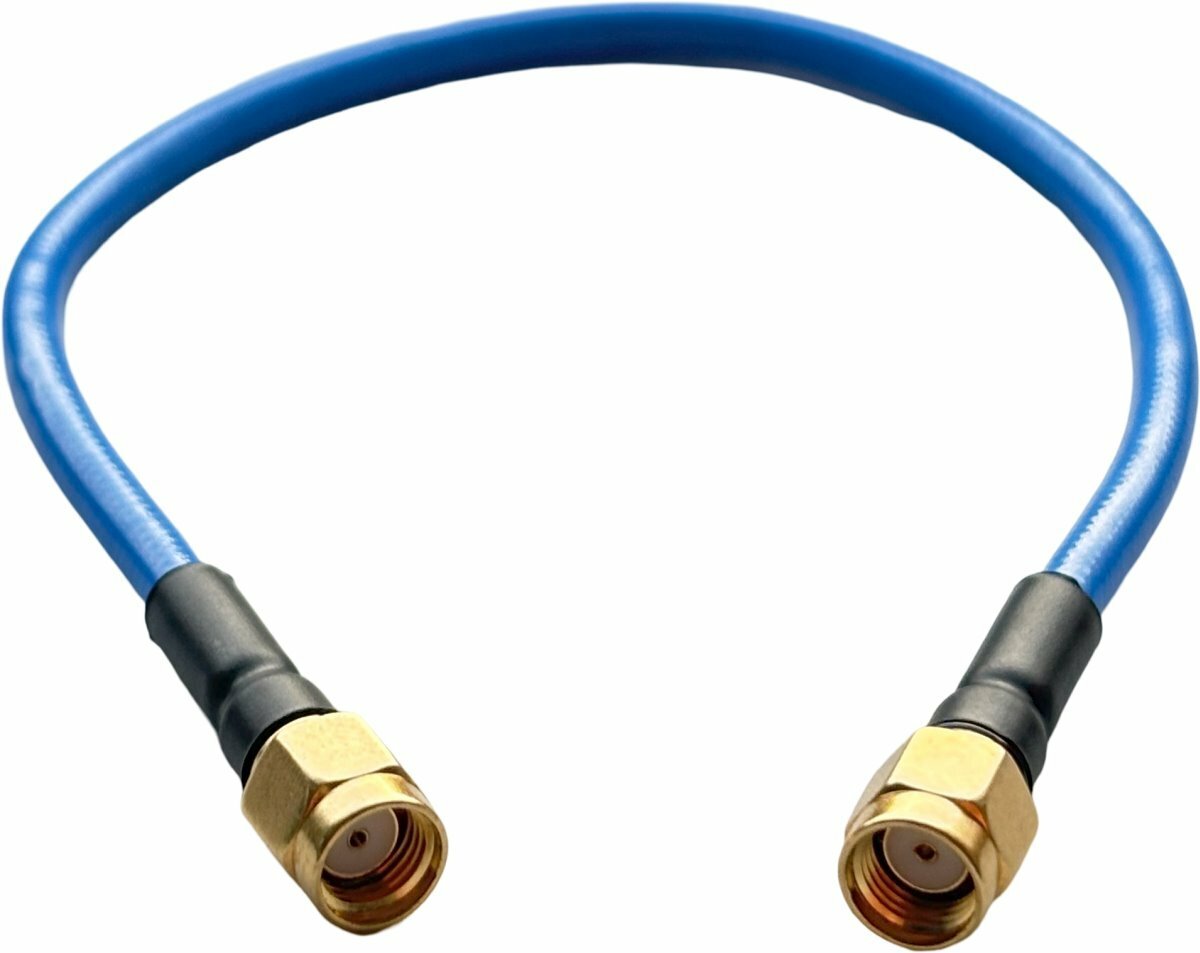 Conexpro flexi pigtail, 25cm, RG402, RSMA male - RSMA male синий