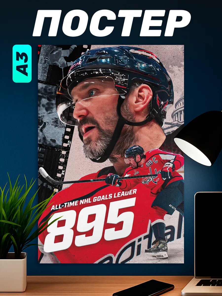 Постер на стену Хоккей NHL Александр Овечкин
