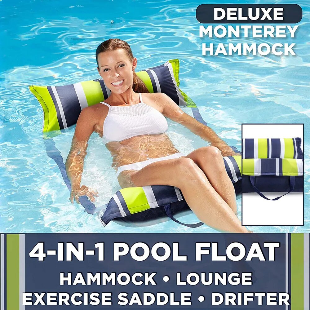 Надувной плавающий ряд для плавания, водный гамак для вечеринки, шезлонг с эргономичным дизайном