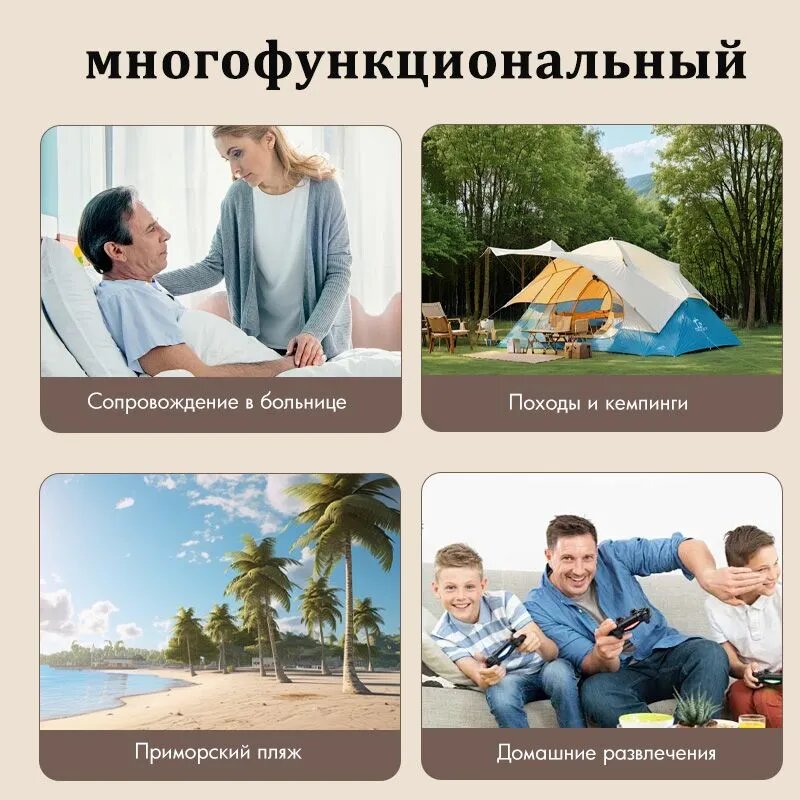 Многофункциональный стул со спинкой для облегчения спины, синий, 6-скоростная регулировка, выдерживает до 100 кг — фото 1