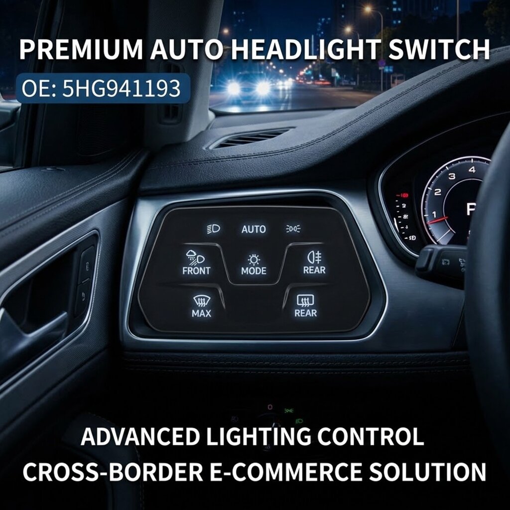 Front Headlight Switches Button Panel Trim Cover Replace 5HG941193WUG — фото 1