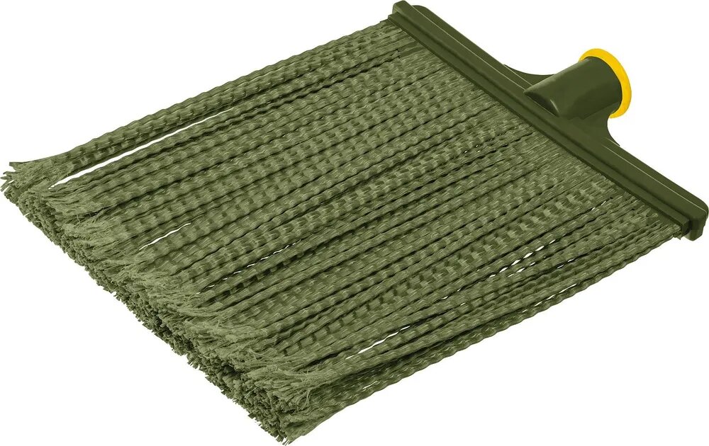 Пластиковая метла СИБИН, 380 х 270 мм, полипропилен, коническая резьба, плоская, распушенная, гибкая