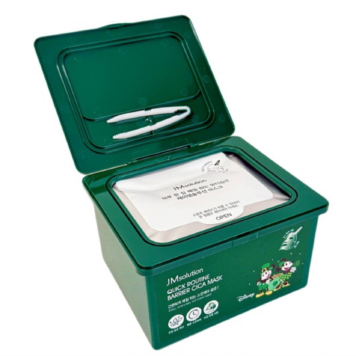 JMsolution Набор успокаивающих масок для лица в кейсе (30шт) Quick Routine Barrier Cica Mask