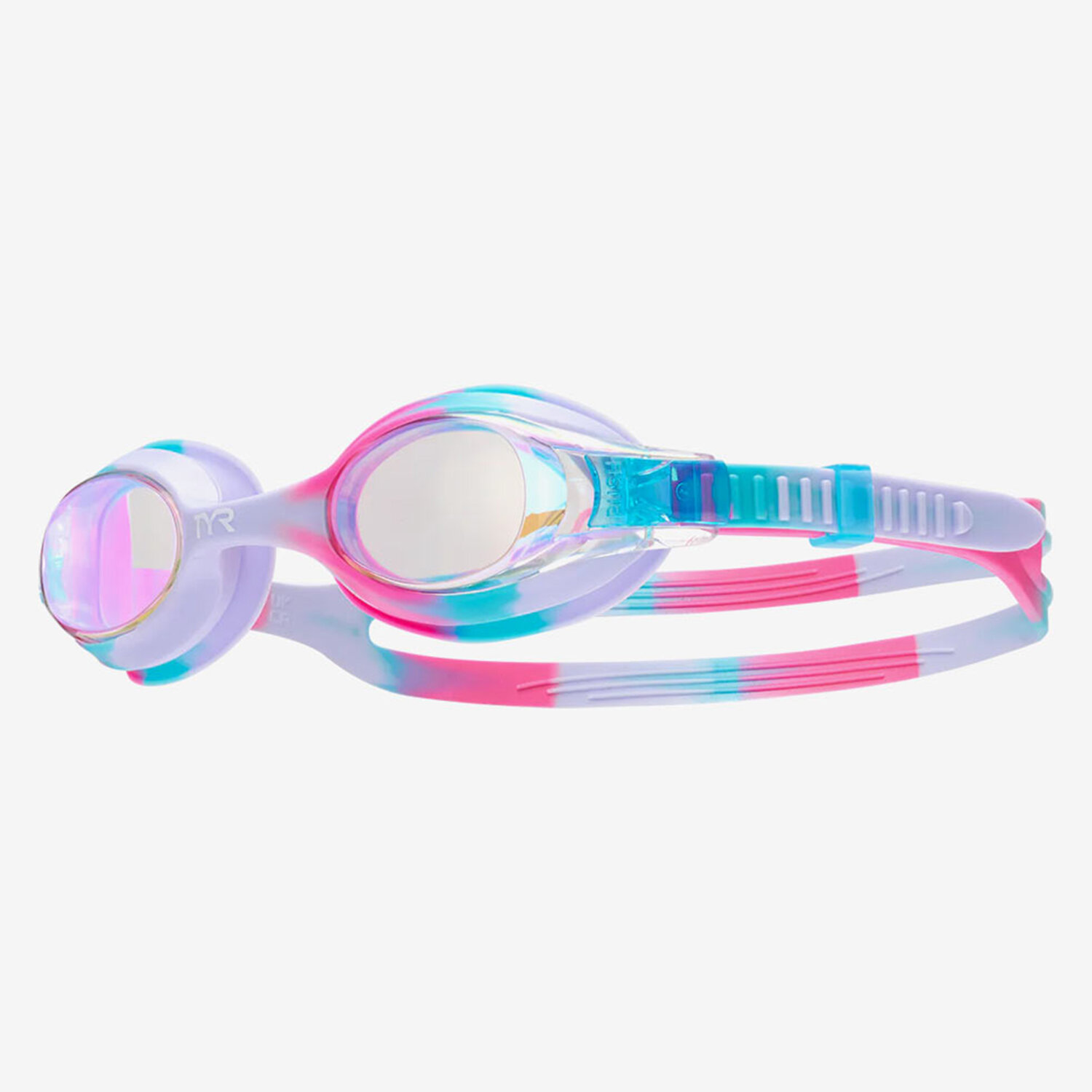 Очки для плавания детские TYR Swimple Tie Dye Mirrored Розовый