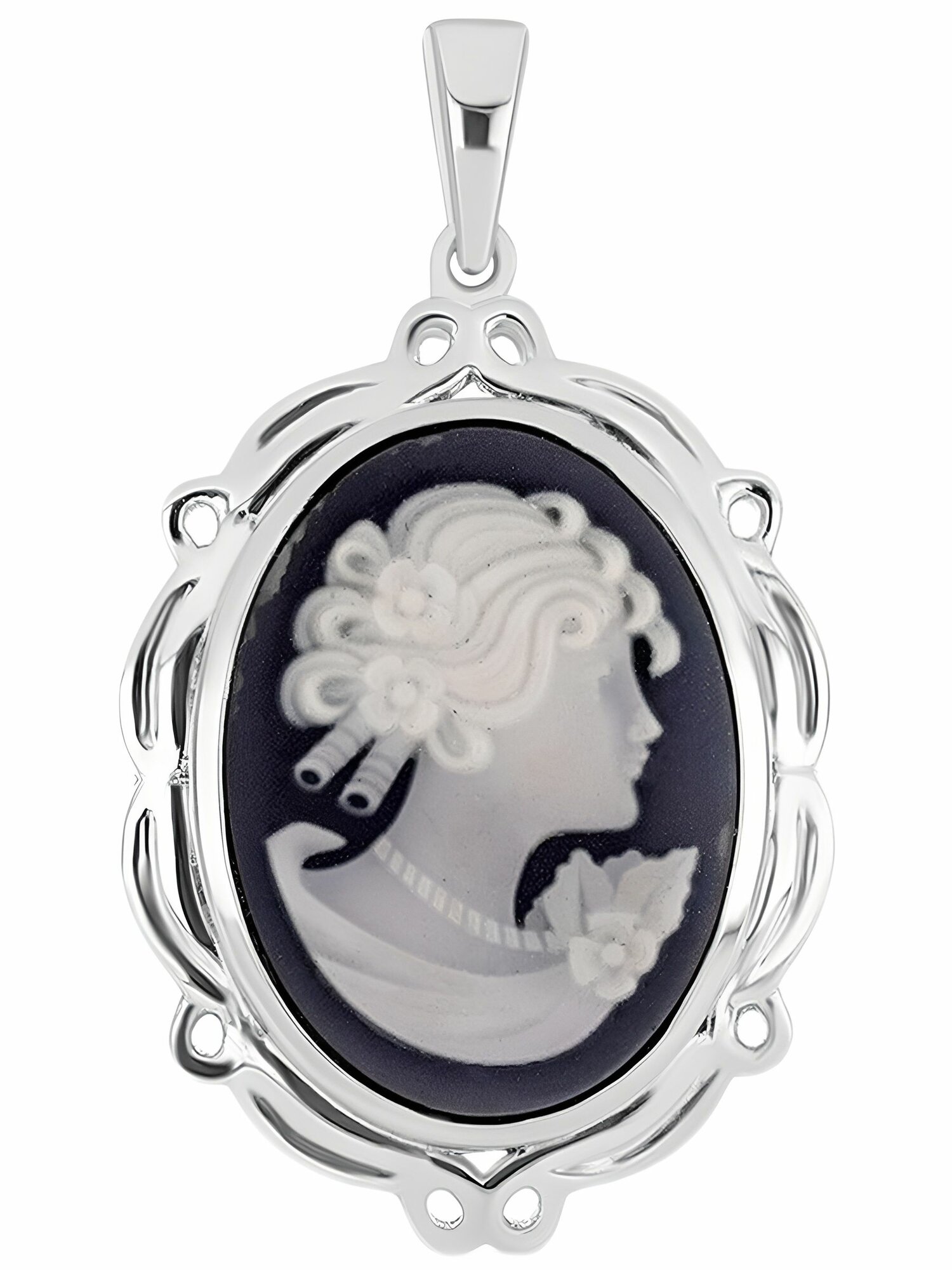 Подвеска Balex, серебро, 925 проба, родирование, агат