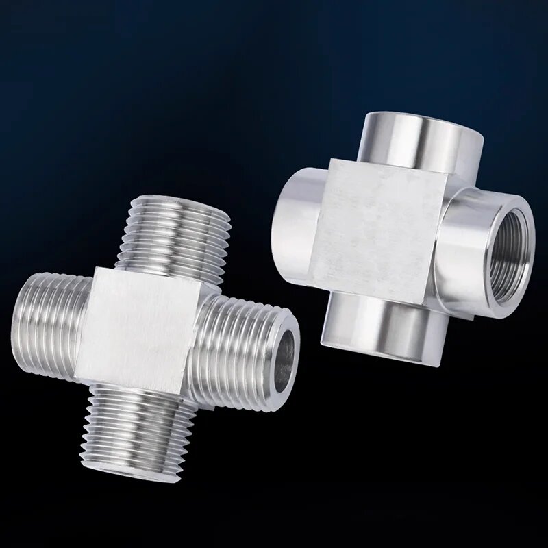 Крестообразный фитинг из нержавеющей стали 304 NPT3I8 Female