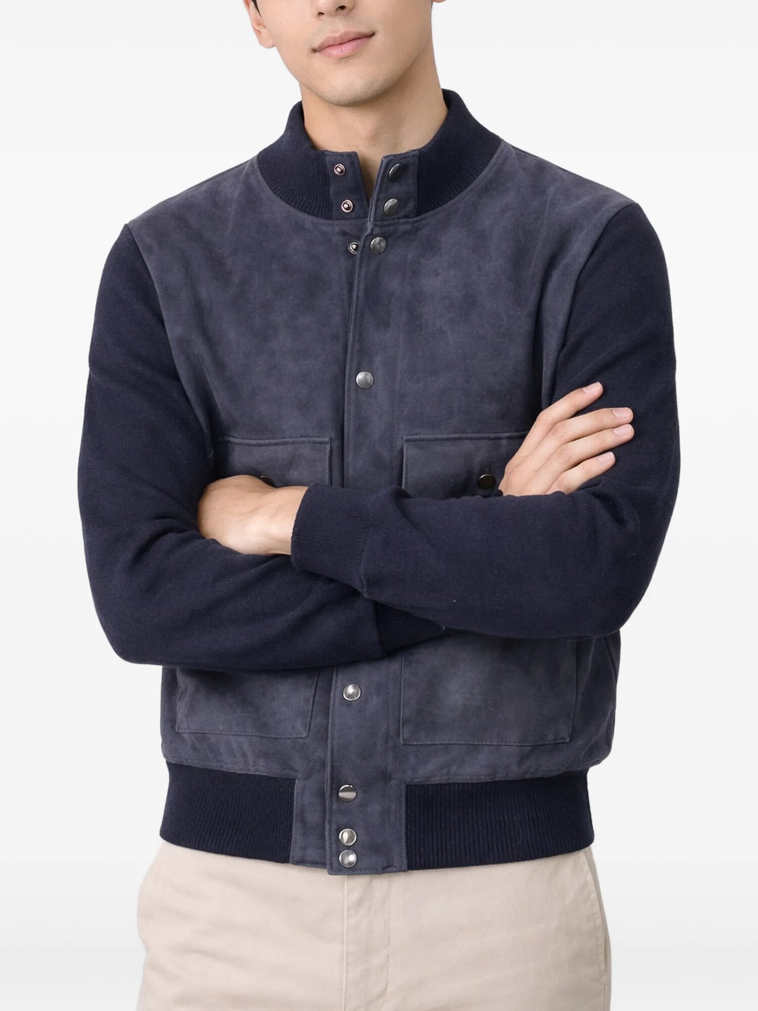 Куртка LES HERITIERS Panelled goat suede jacket, размер 56 — фото 1
