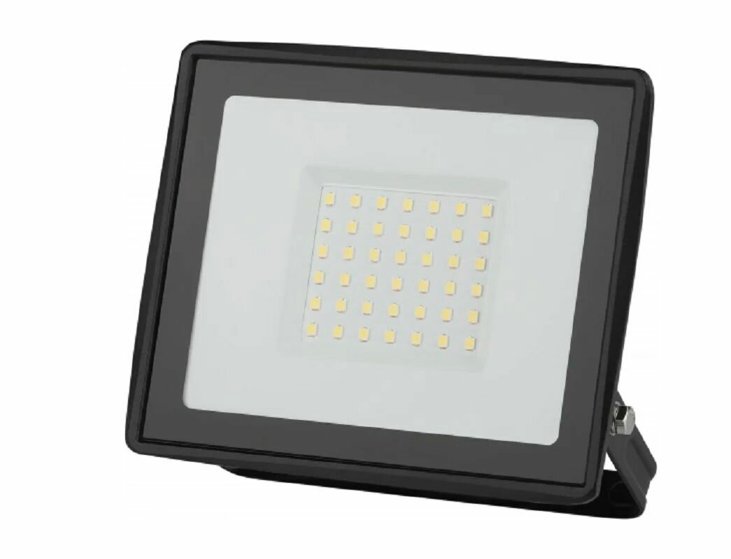 Прожектор светодиодный ДО-50 Вт 6500К 4000 Лм IP65 черный 50w холодный LPR-023-0-40K-050