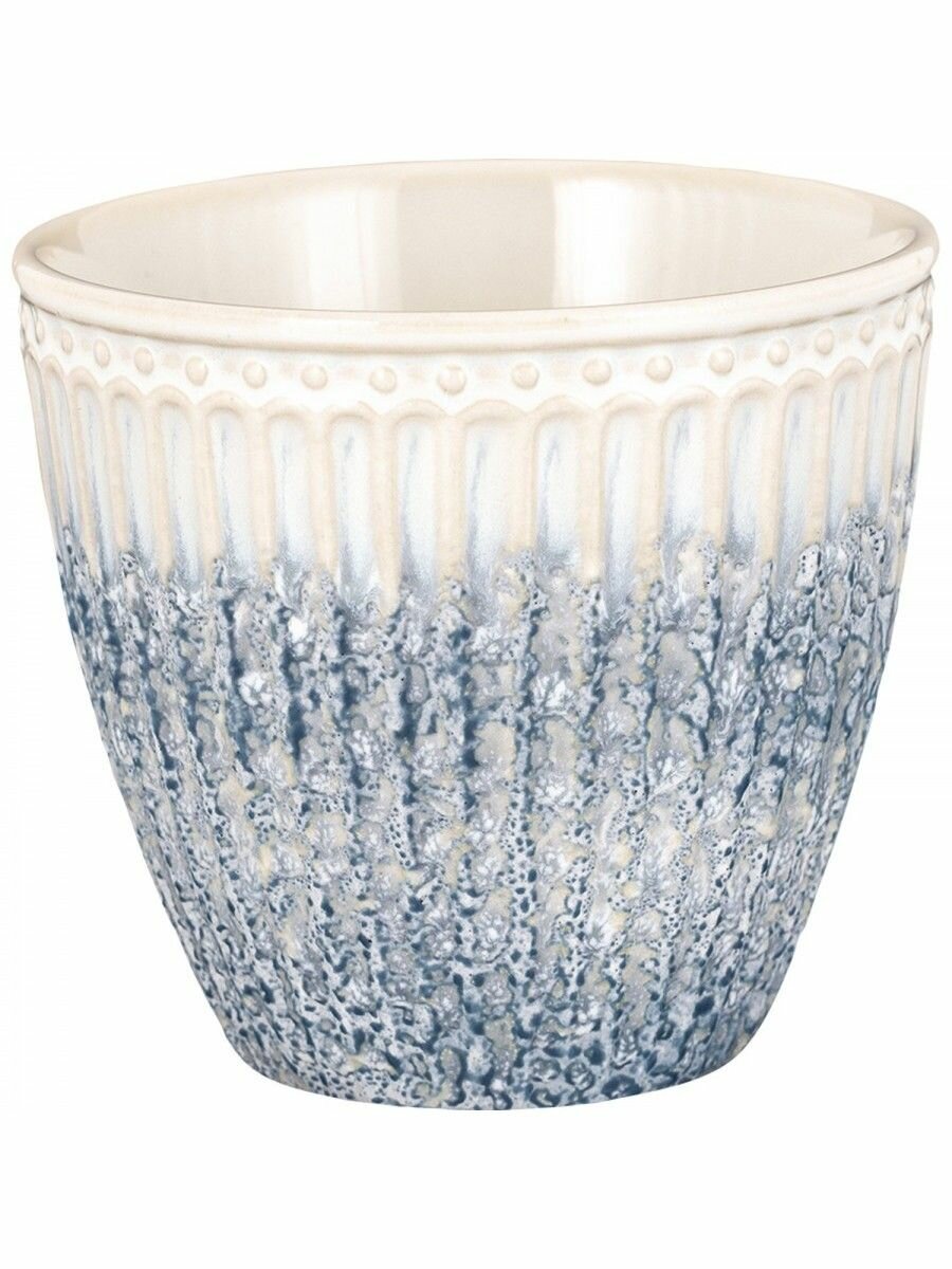 Стакан Greengate Alice ripple blue , фарфор, 300 мл.