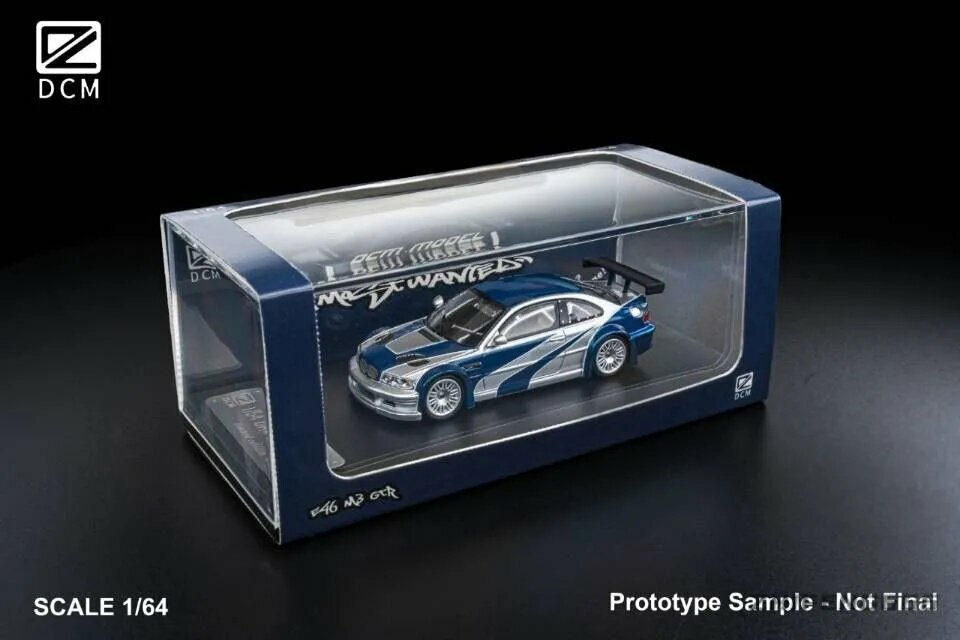 Машинка DCM 1:64 BMW M3 E46 GTR Need for Speed painted alloy car model collection