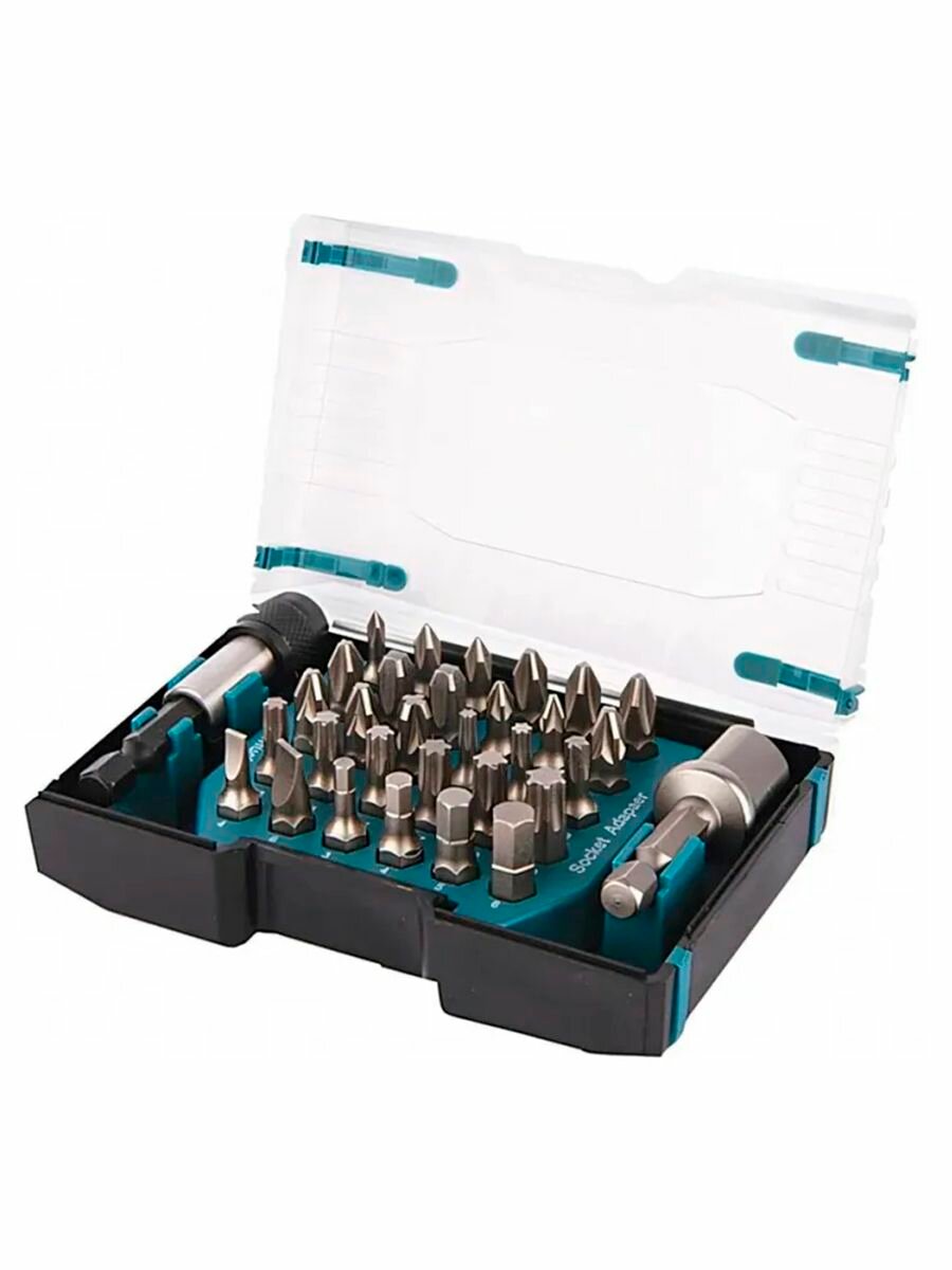 Набор бит Makita D-65084, PH/SL/PZ/HEX/Torx, 25 мм, 32 шт, в кейсе