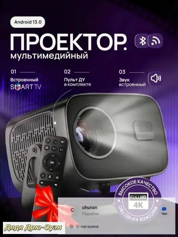 Гобо-проектор, черный матовый