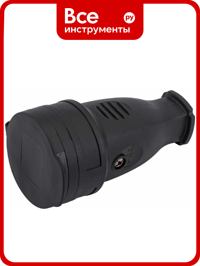 Разборная розетка General Lighting Systems GRV-S-16-R-G-B-IP44 16А круглая, с/з черная IP44 Рас. 20 штук 470518, каучука