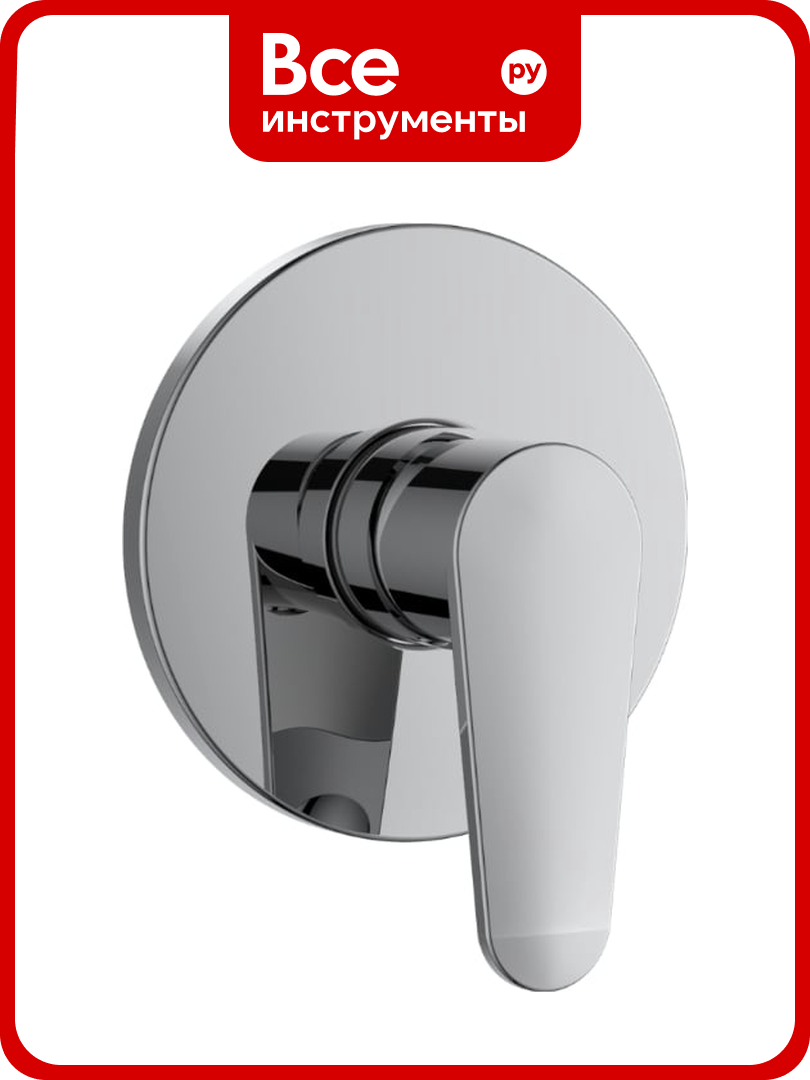 Встроенный однорычажный смеситель VODA Waterfall WF83 для душа, хромовый глянцевый корпус из полимера, современный стиль