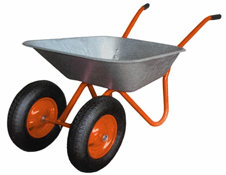 Тачка садовая WB6410R, 65л. 130кг 2 колеса оранжевая Дед Банзай