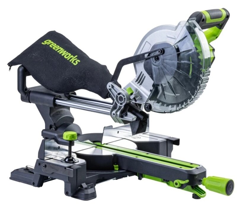 Пила торцовочная аккумуляторная GREENWORKS GD24MS216K4
